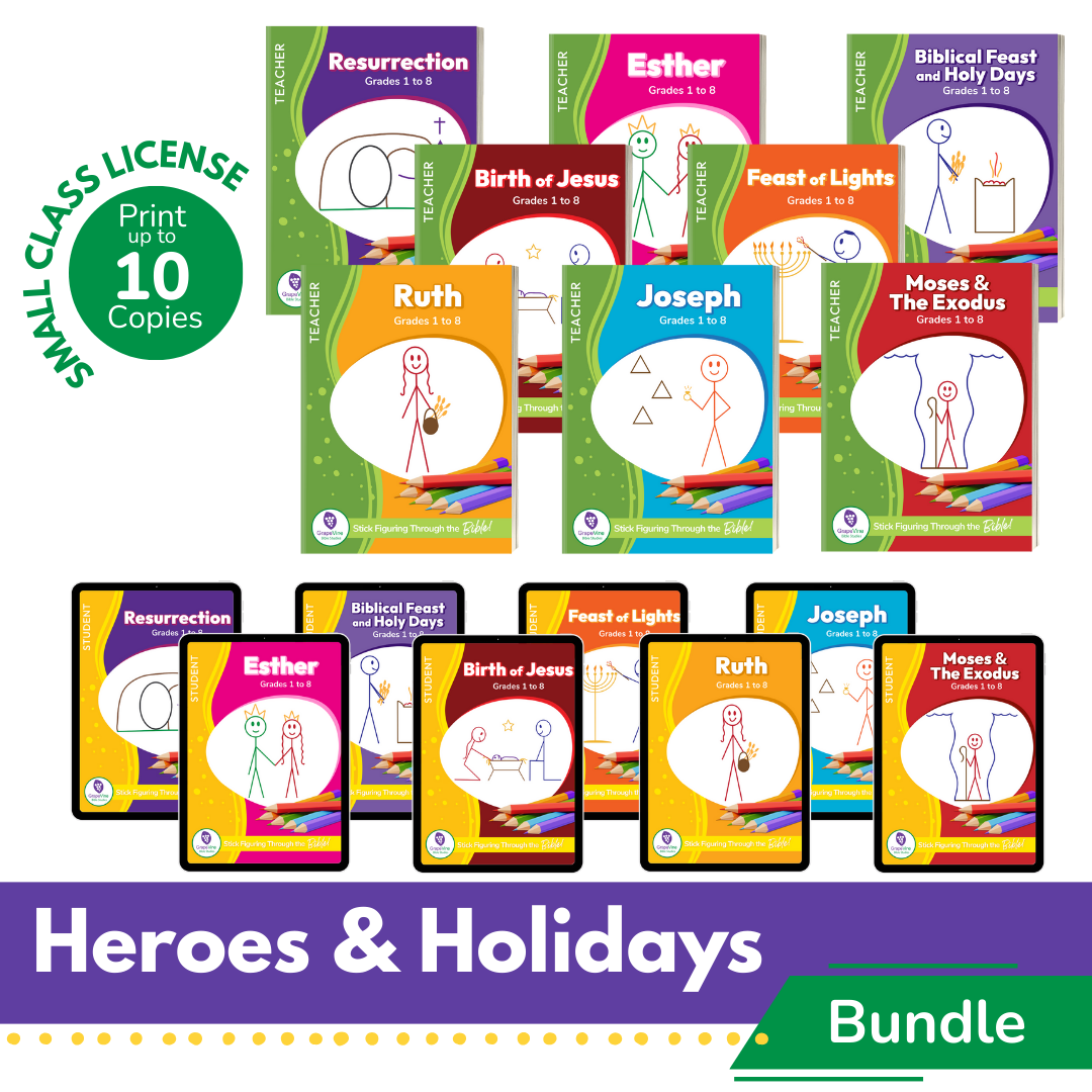 Bible Heroes and Holiday Bundle - Small Class – Grapevine Studies