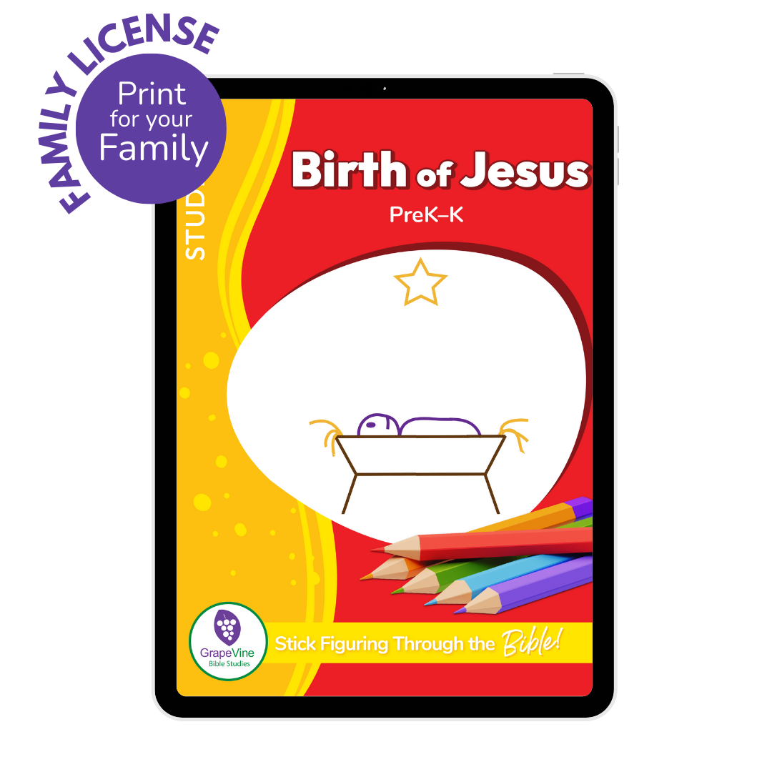 Birth of Jesus PreK-K Student eBook - Family – Grapevine Studies